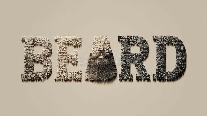 Creative Typography Design Featuring the Word Beard Shaped Like a Beard ...