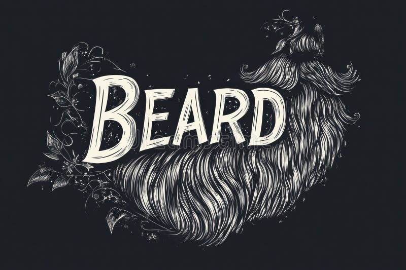 Creative Typography Design Featuring the Word Beard Styled To Represent ...