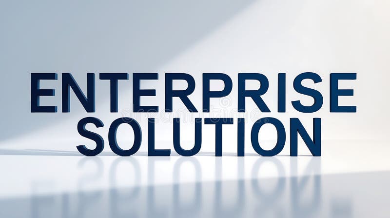 Creative Typography Design Representing Enterprise Solution Concepts ...