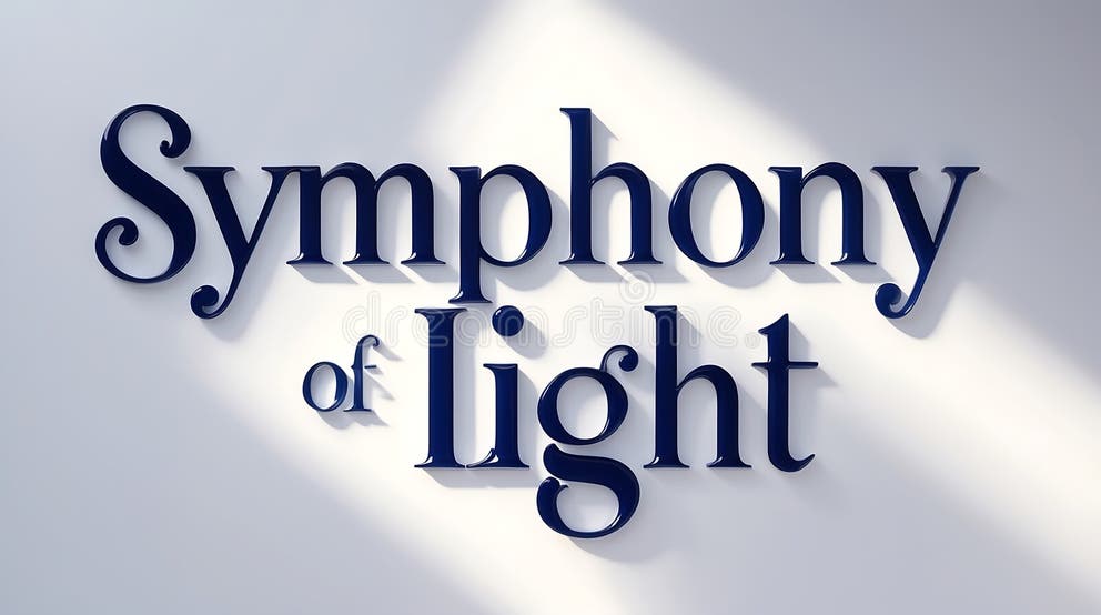Creative Typography Design Showcasing Symphony of Light in an Artistic ...