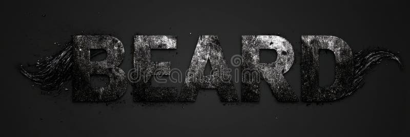 Creative Typography Design Showcasing the Word Beard Shaped As a Beard ...