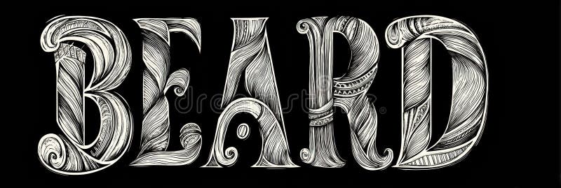 Creative Typography Design Showcasing the Word Beard Shaped Like an ...
