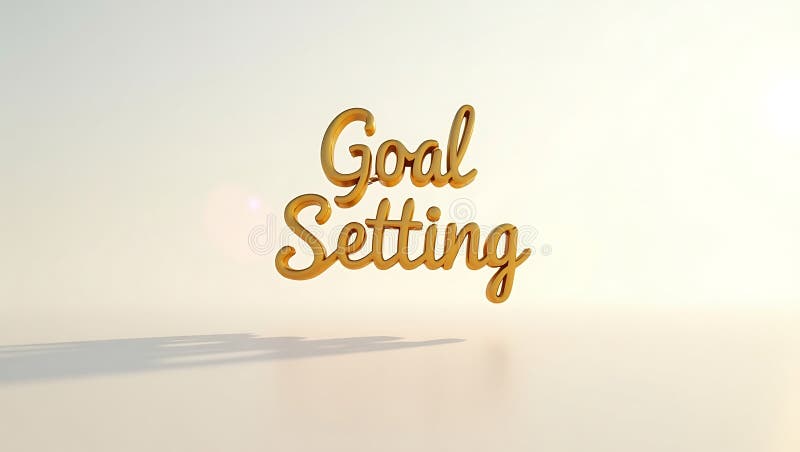 Creative Typography Displaying the Words Goal Setting in a Polished ...