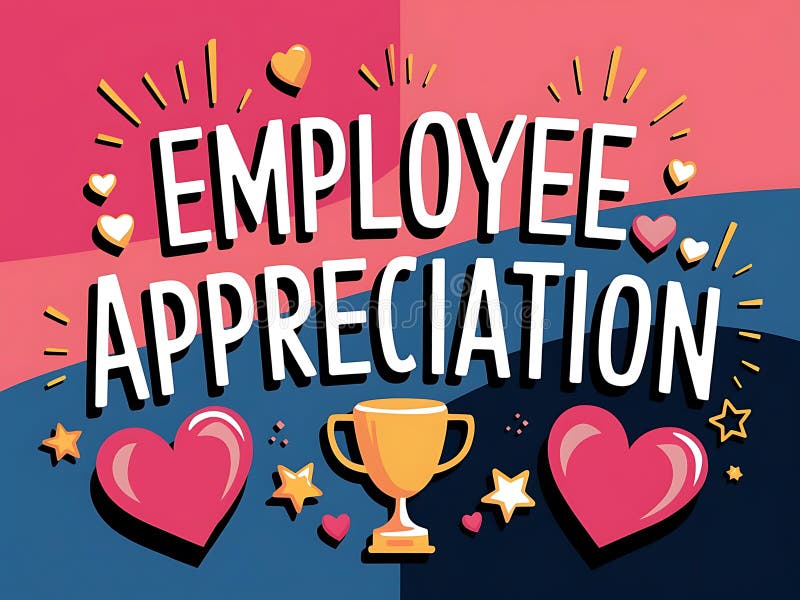 Creative Typography Employee Appreciation Banner Stock Illustration ...