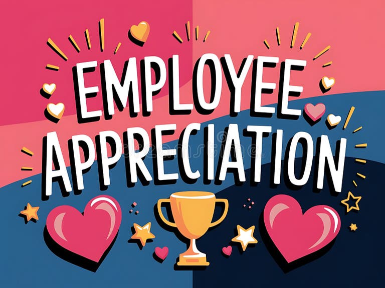 Creative Typography Employee Appreciation Banner Stock Illustration ...