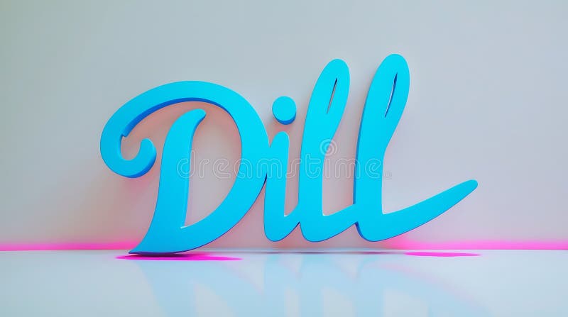 Creative Typography Featuring the Word Dill with a Modern Design and ...