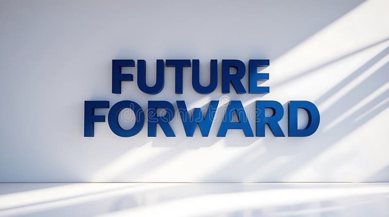 Creative Typography Highlighting the Phrase Future Forward in a Modern Setting Stock ...