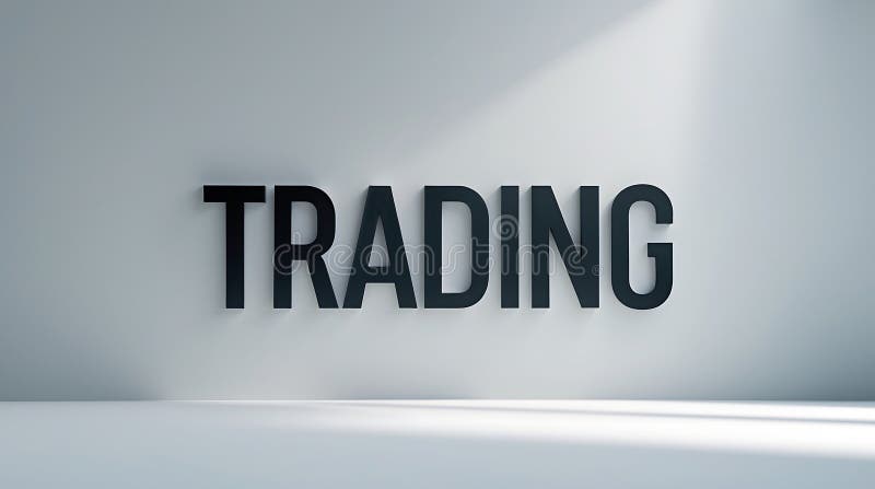 Creative Typography Highlighting Trading in a Modern Setting Stock ...