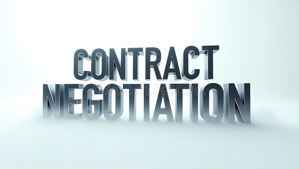 Creative Typography Showcasing Contract Negotiation Concept in a ...
