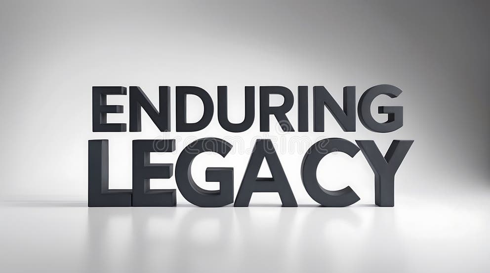 Creative Typography Showcasing the Phrase Enduring Legacy on a Plain ...