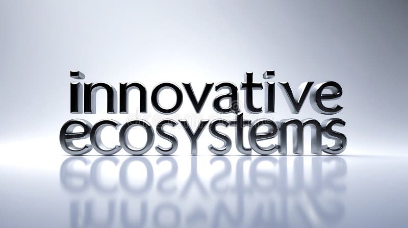 Creative Typography Showcasing the Phrase Innovative Ecosystems with a ...