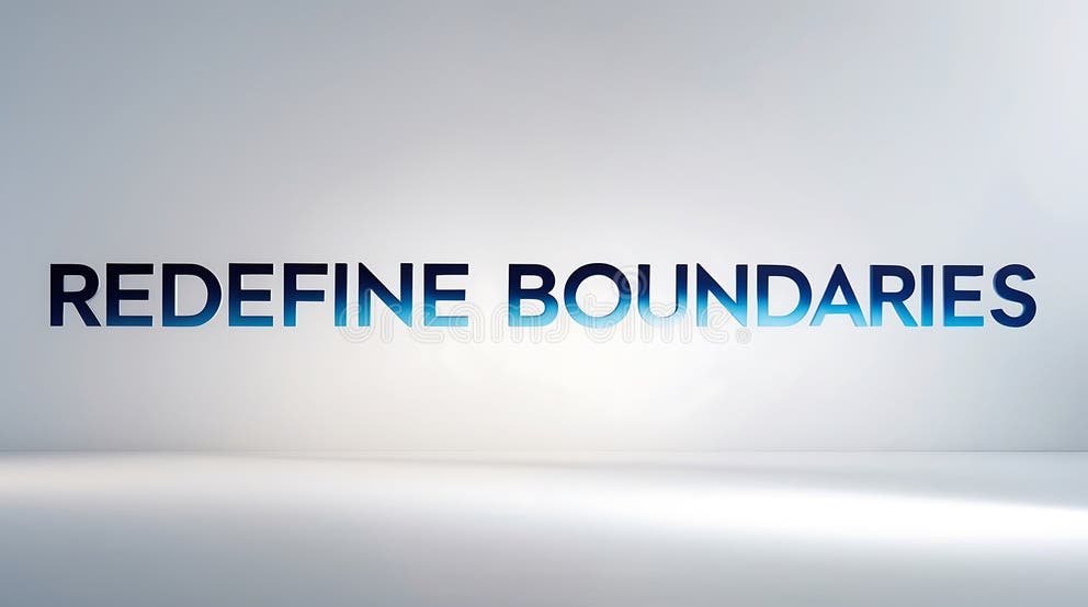 Creative Typography Showcasing the Phrase Redefine Boundaries Against a ...