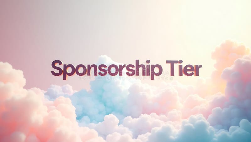 Creative Typography: Sponsorship Tier on a Pastel Cloud Background ...