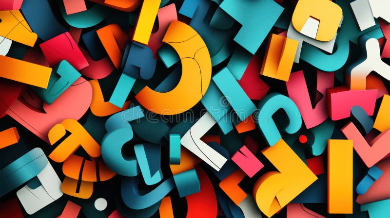 Creative Typography: Vibrant Colors & Bold Lettering for Commercial or ...