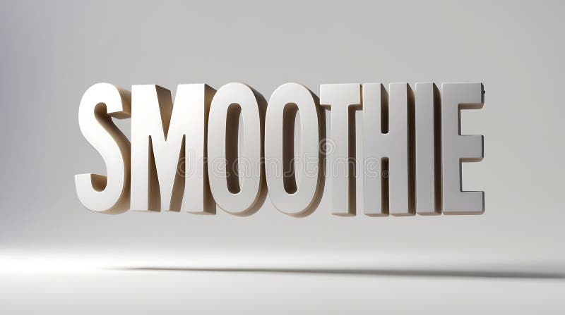 Creative Typography of the Word Smoothie on a Neutral Background Stock ...
