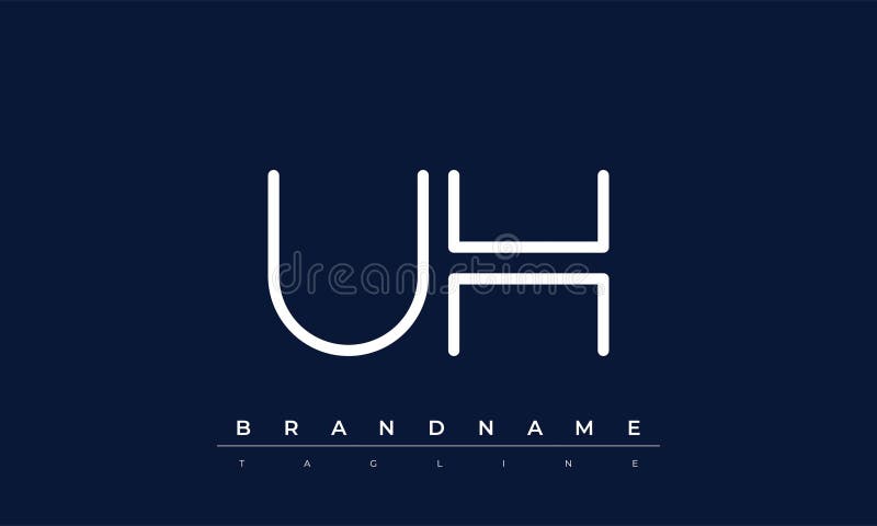 Creative UH Letter Initial Logo Vector Image Stock Vector ...