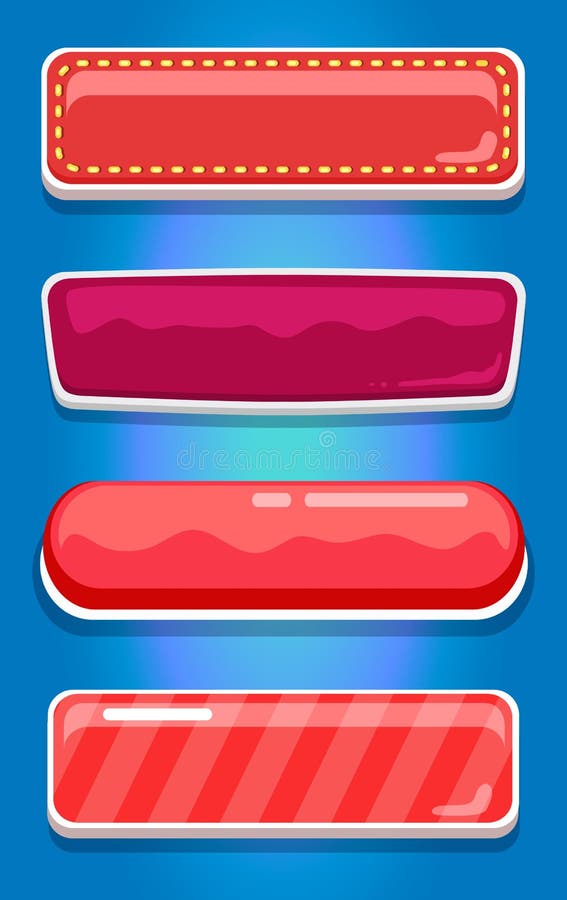 Creative UI Main Menu Interface Kit Vector Set Stock Vector ...