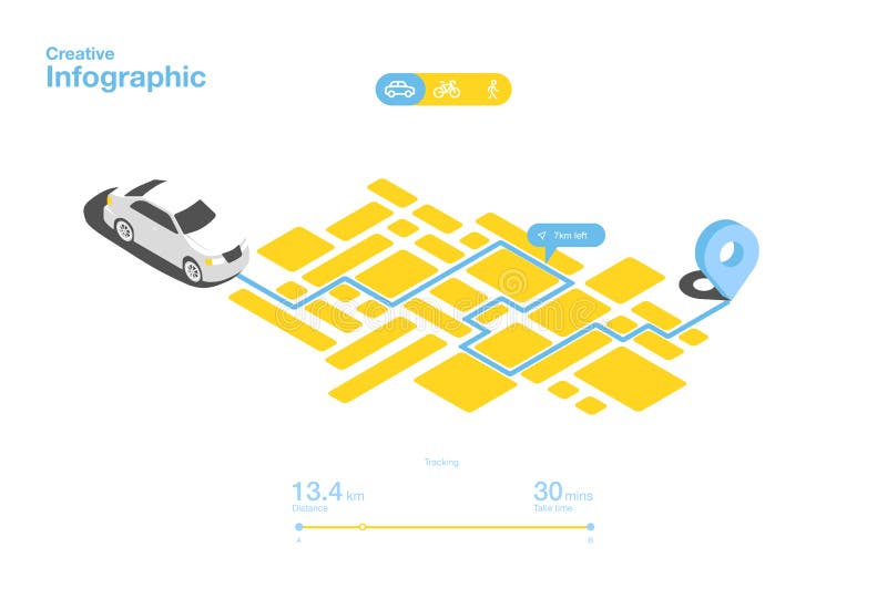 Creative Ui Ux Design of Navigate App Infographic. Vector Illustration ...