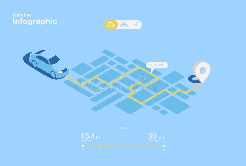 Creative Ui Ux Design of Navigate App Infographic. Vector Illustration ...