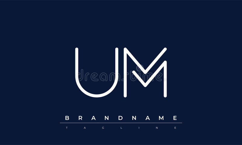 Creative UM Letter Initial Logo Vector Image Stock Vector ...
