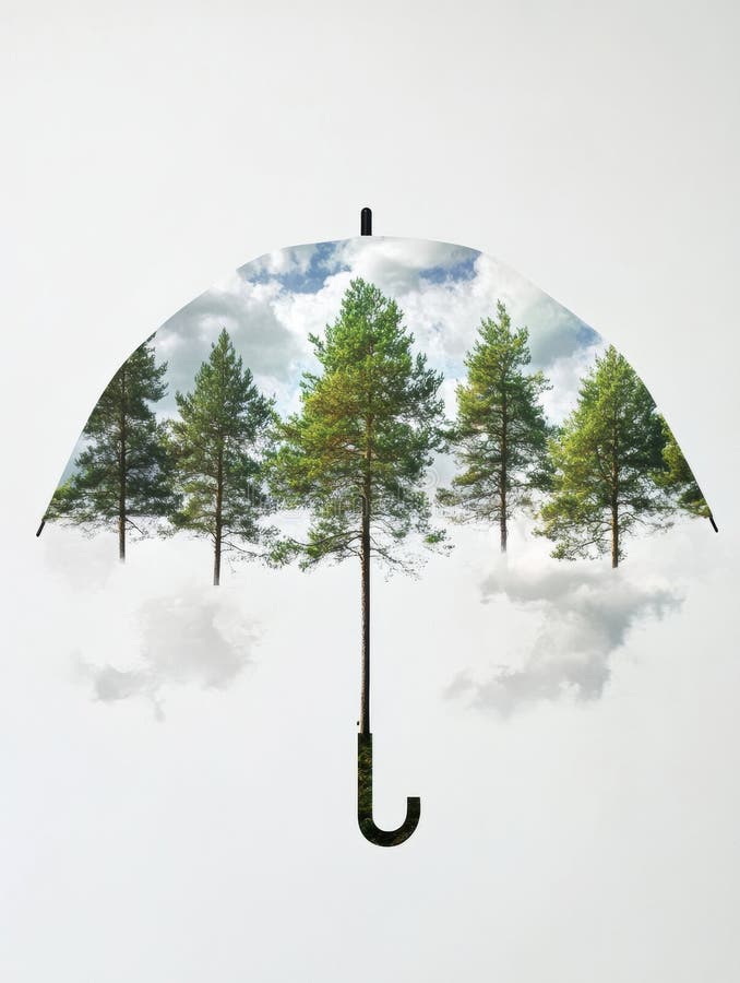Creative Umbrella Design Combines Pine Tree Canopy and Clouds As a ...