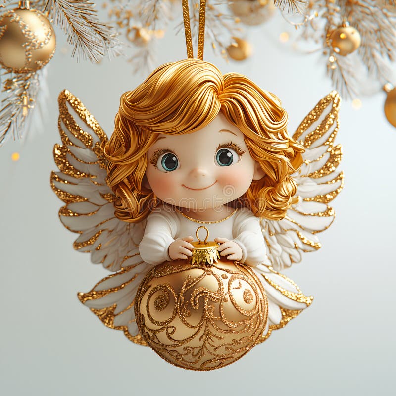 Creative and Unique Angel Ornament Stock Illustration - Illustration of ...