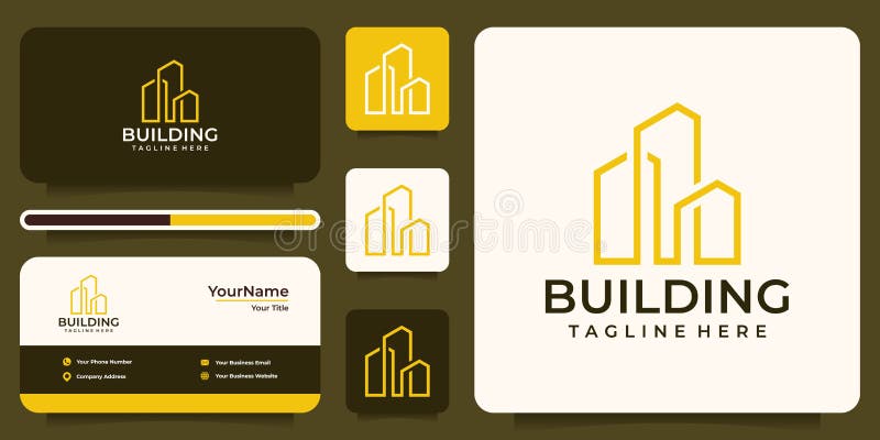 Creative Unique Building Architecture Symbol Logo Design Stock ...