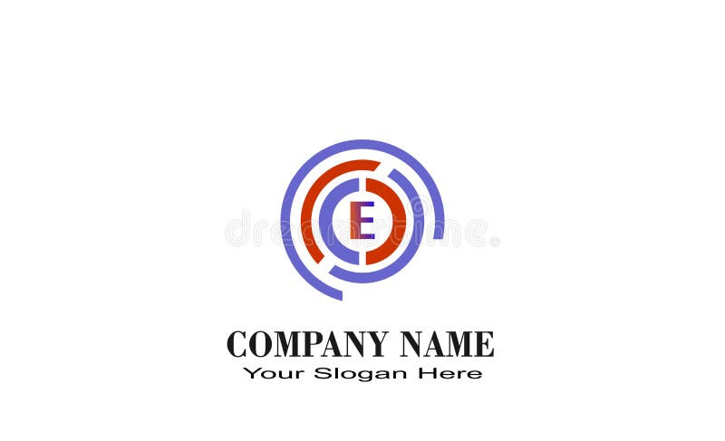 Creative Unique Letter E Design Logo Stock Vector - Illustration of ...