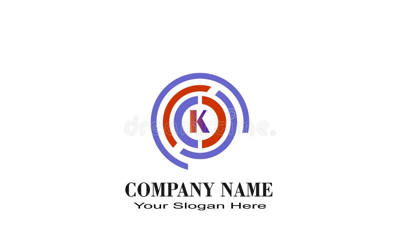 Creative Unique Letter K Design Logo Stock Vector - Illustration of ...