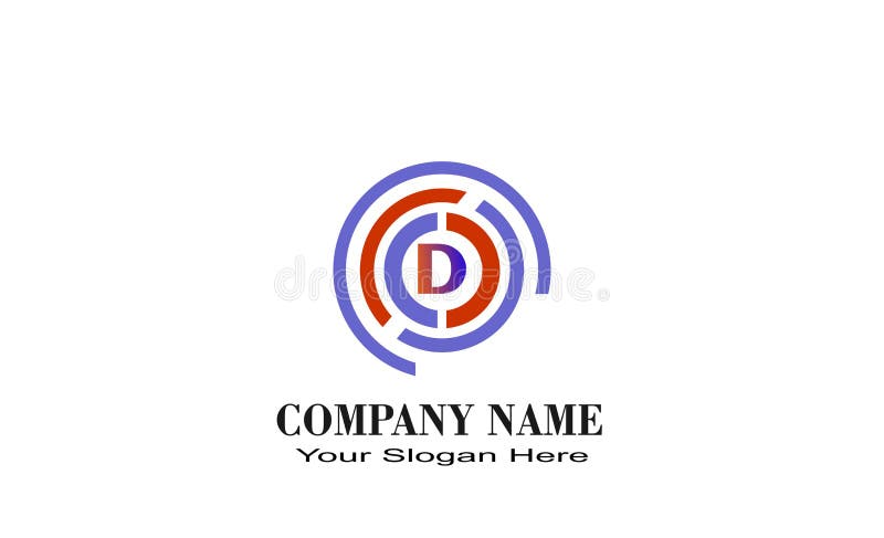 Creative Unique Letter D Design Logo Stock Vector - Illustration of ...
