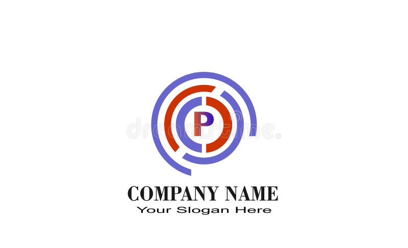 Creative Unique Letter P Design Logo Stock Vector - Illustration of ...
