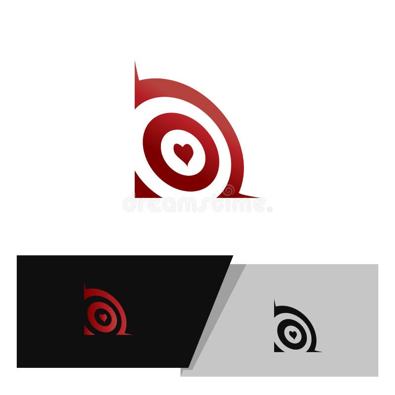 Creative and Unique Logo of Love in Target Stock Vector - Illustration ...