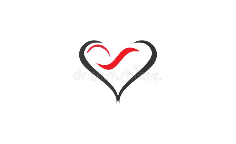 Creative Unique Love Logo Design Stock Vector - Illustration of black ...
