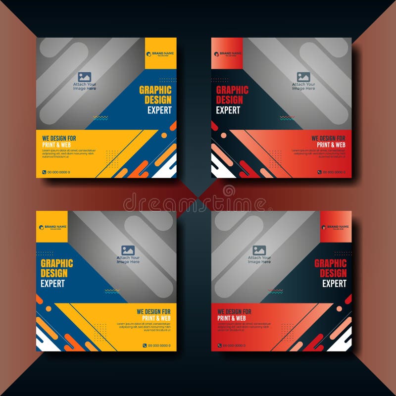 Creative and Unique Social Media Post Design Stock Vector ...