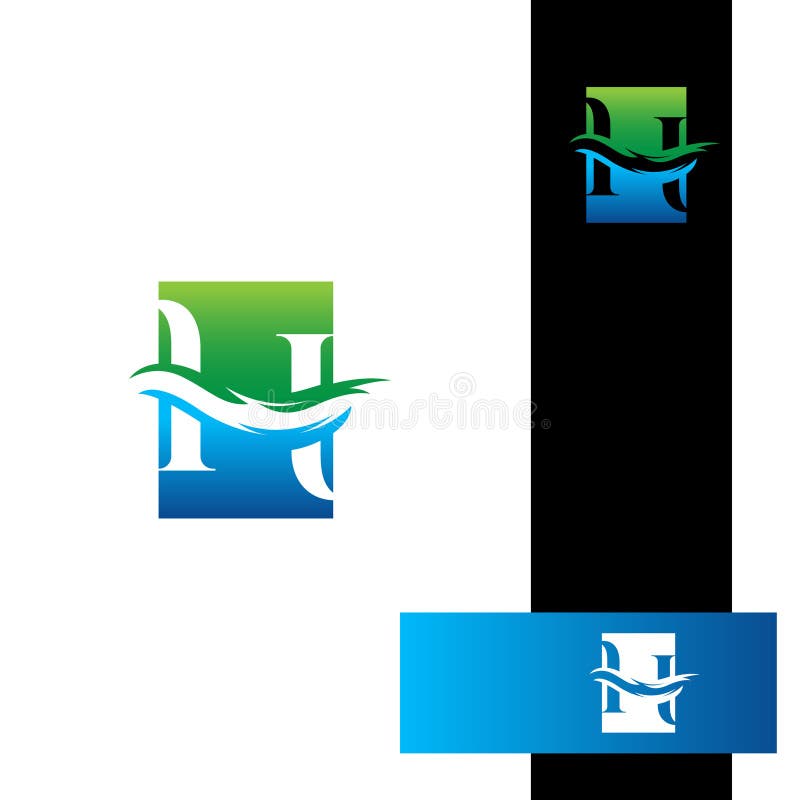 Creative Unique Stylish Symbolic Artistic Color HH H Initial Based ...