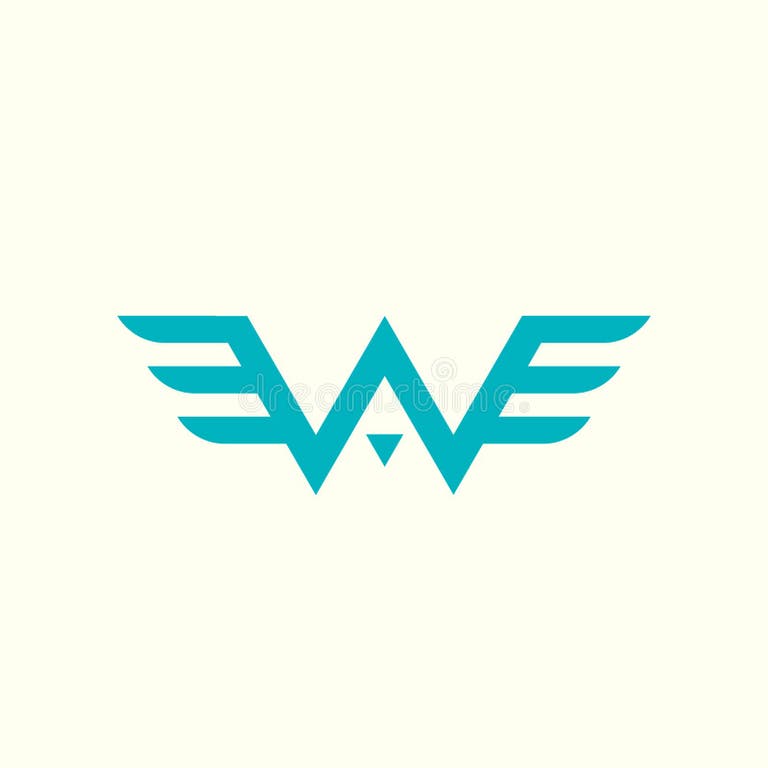 Creative and Unique Wing with W and WA Logo Stock Vector - Illustration ...