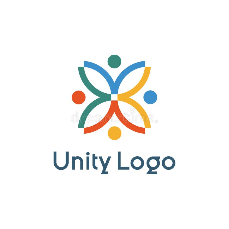 Creative Unity Logo Design Vector Template Illustration. Teamwork ...
