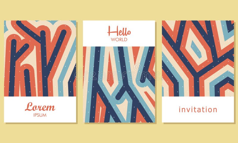 Creative Universal Cards with Abstract Background - Vector Stock Vector ...