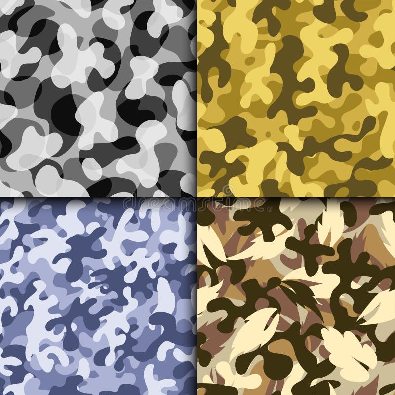 Creative Universal Hand Drawn Seamless Pattern Abstract Fill Military ...