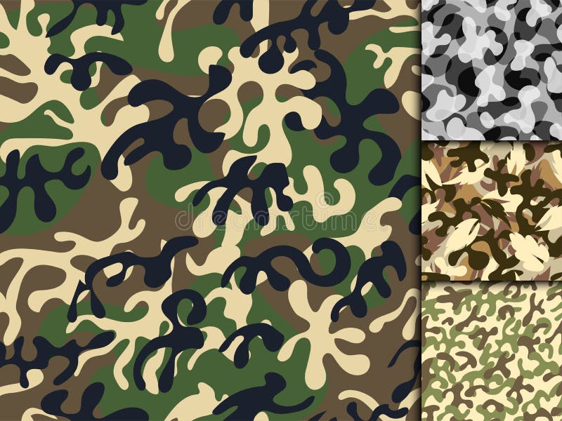 Creative Universal Hand Drawn Seamless Pattern Abstract Fill Military ...