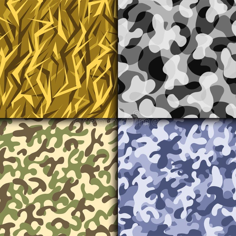 Creative Universal Hand Drawn Seamless Pattern Abstract Fill Military ...