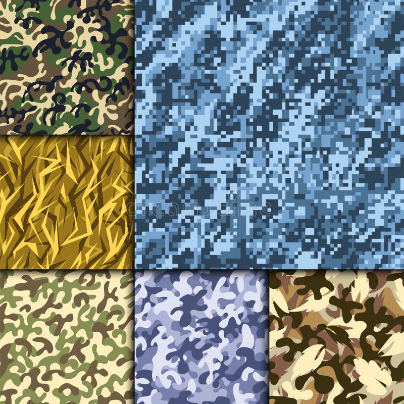 Creative Universal Hand Drawn Seamless Pattern Abstract Fill Military ...