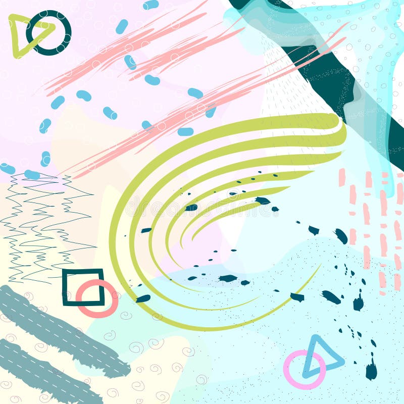 Creative Universal Header. Modern Graphic Design. Hand Drawn Textures ...