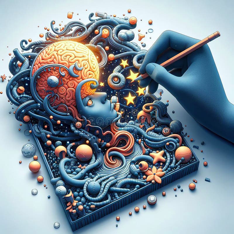 Creative Universe,a Surreal Artistic Representation. Stock Illustration ...