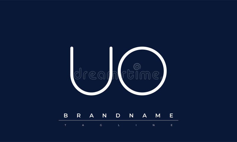 Creative UO Letter Initial Logo Vector Image Stock Vector ...
