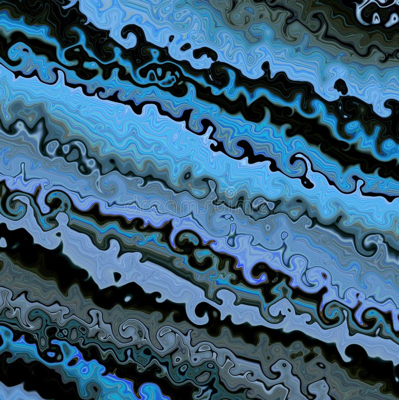 Design in Blue Green Turquoise To Dark Grey Pattern with Turbulence ...