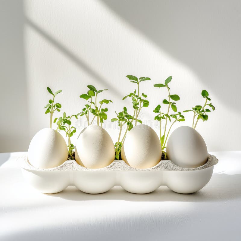 Creative Use of Egg Shells for Growing Sprouts in Natural Light Setting ...