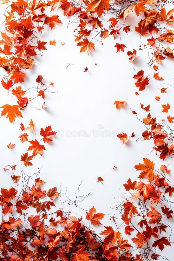 Creative Use of Maple Leaves As a Border Frame, Emphasizing Negative ...