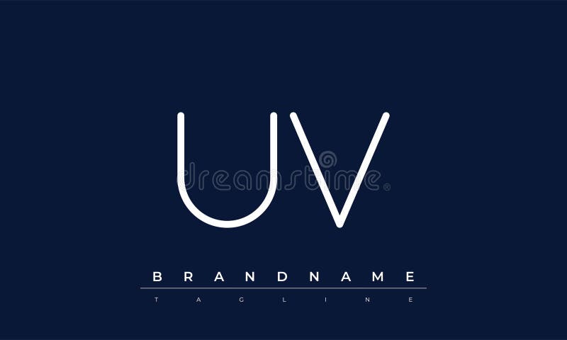 Creative UV Letter Initial Logo Vector Image Stock Vector ...