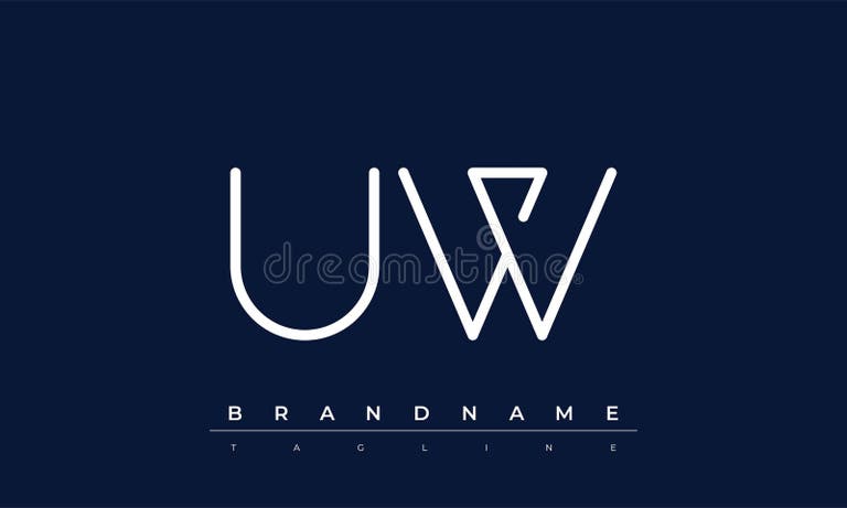Creative UW Letter Initial Logo Vector Image Stock Vector ...